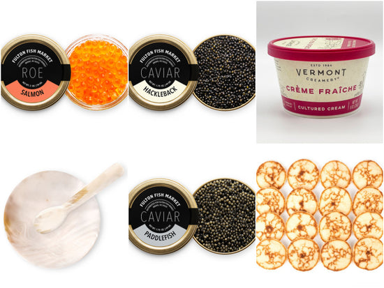 Fulton Fish Market Domestic Caviar Bundle | Caviar Assortment