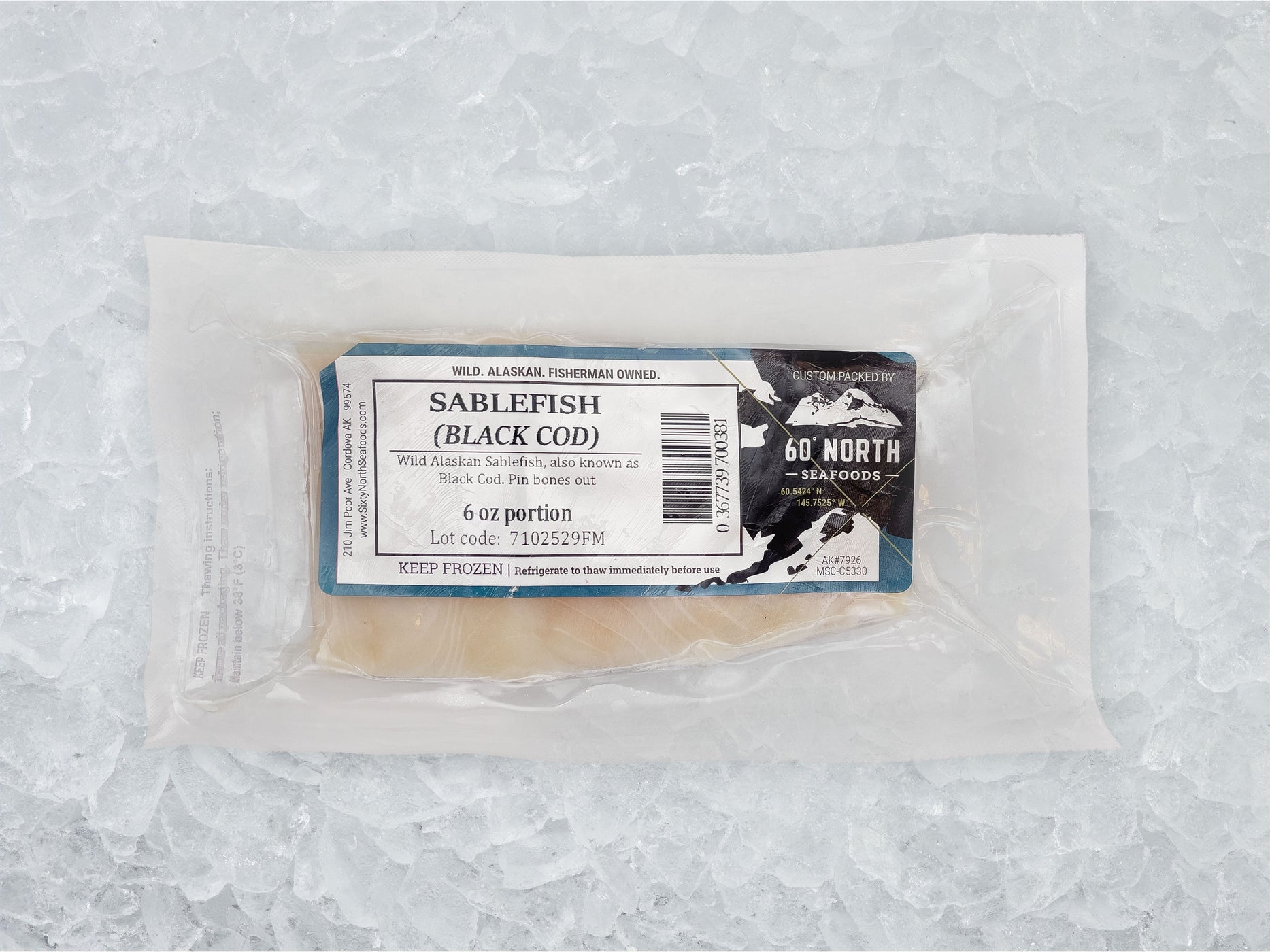 Buy Wild Alaska Black Cod Portions | Alaska Sablefish Portions