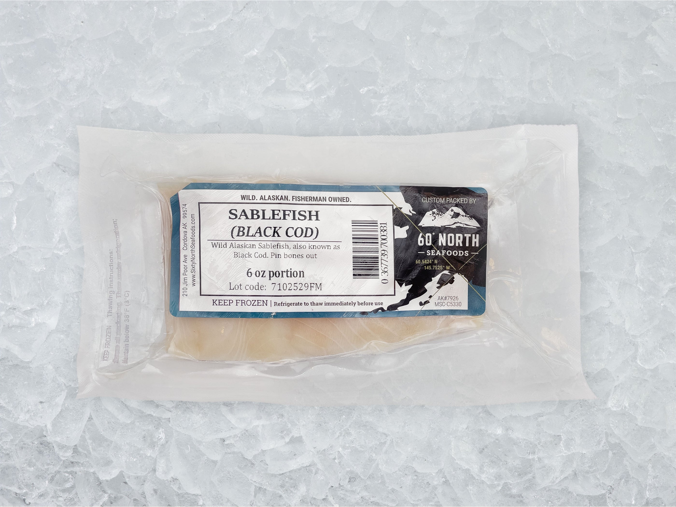 Buy Wild Alaska Black Cod Portions | Alaska Sablefish Portions
