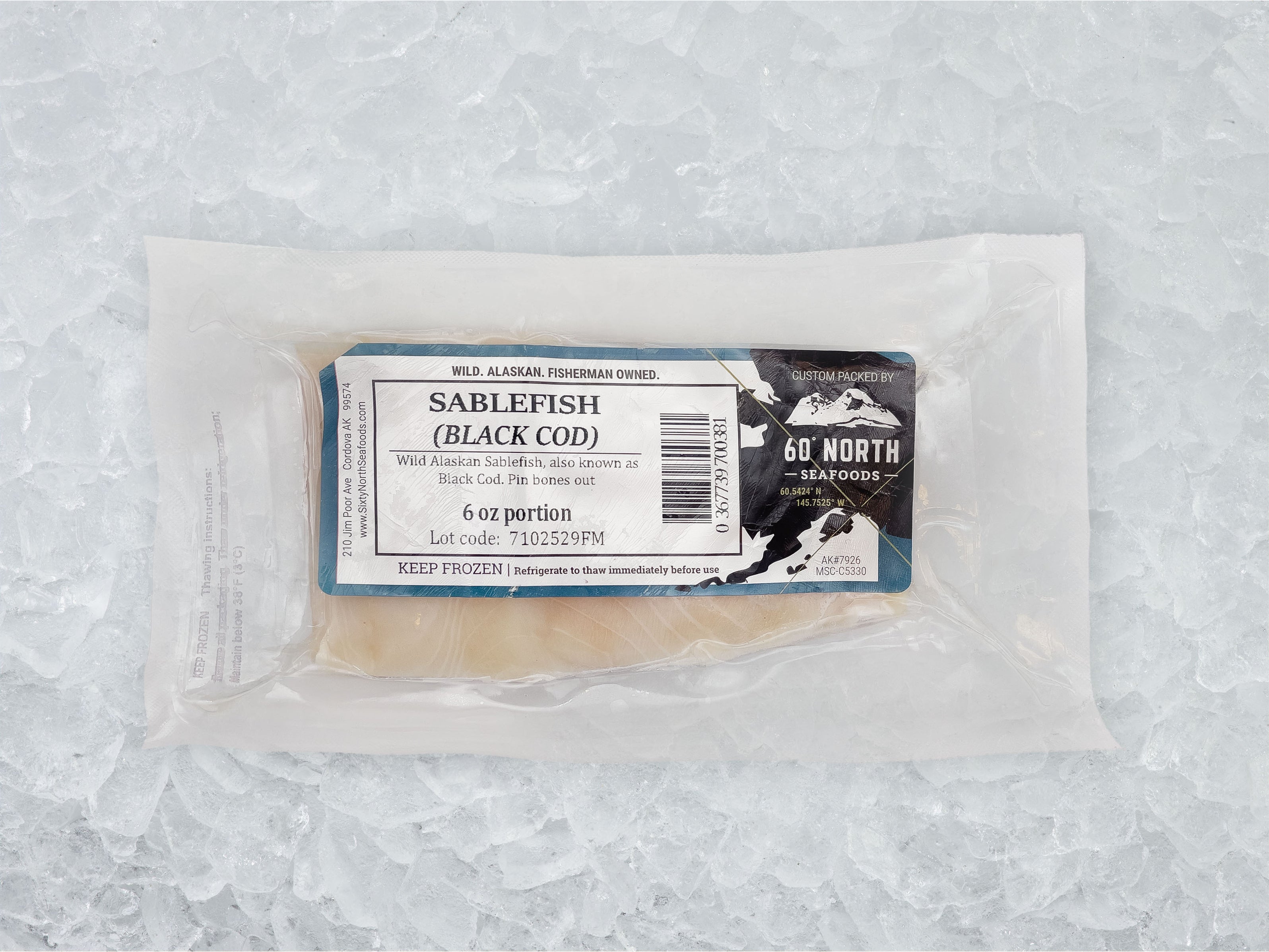 Buy Wild Alaska Black Cod Portions | Alaska Sablefish Portions
